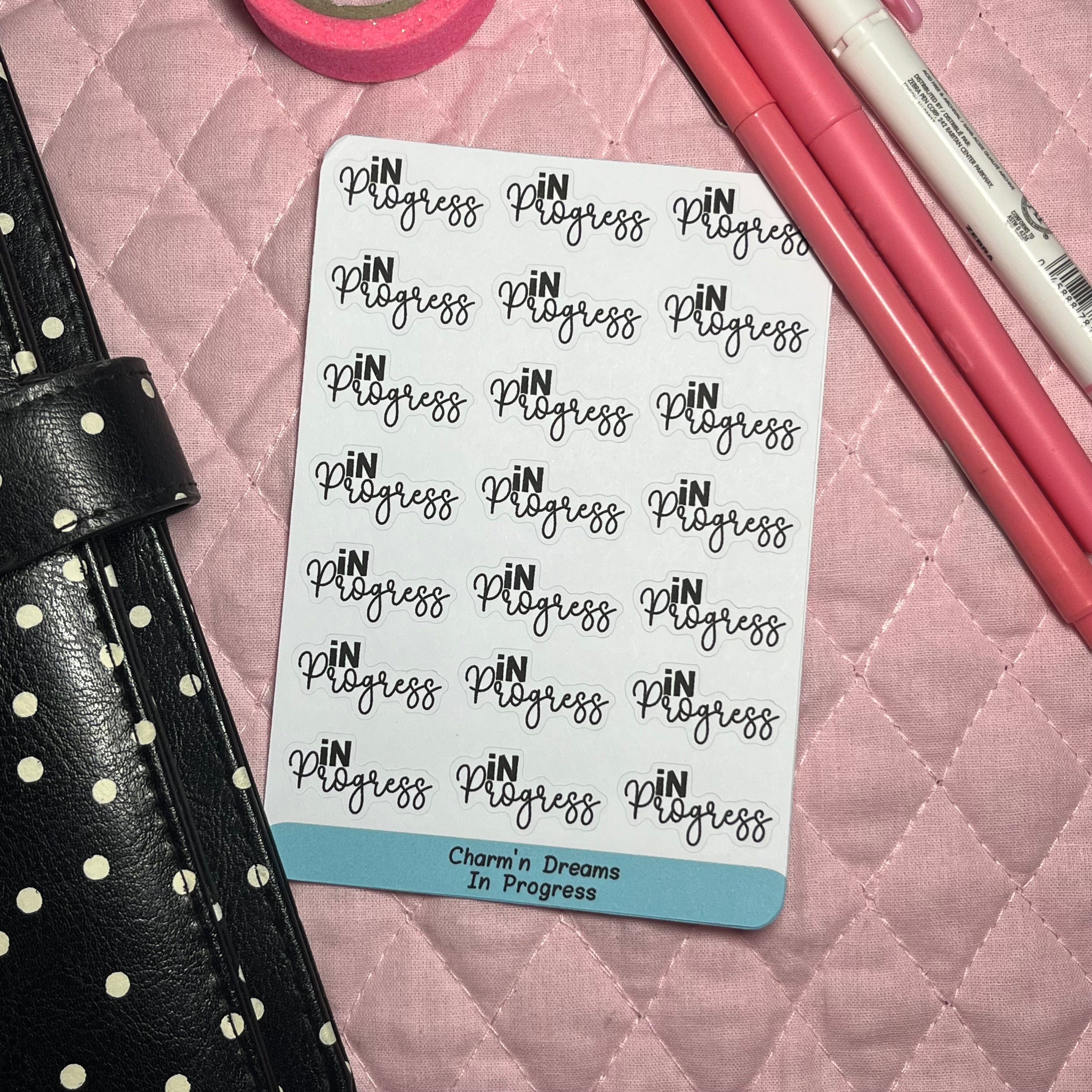 In Progress Functional Planner Stickers – Charm'n Dreams